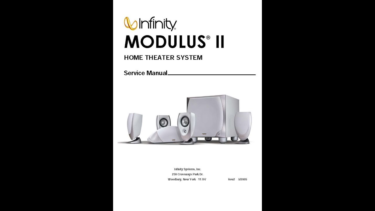 infinity Service Manual Modulus II - YouTube