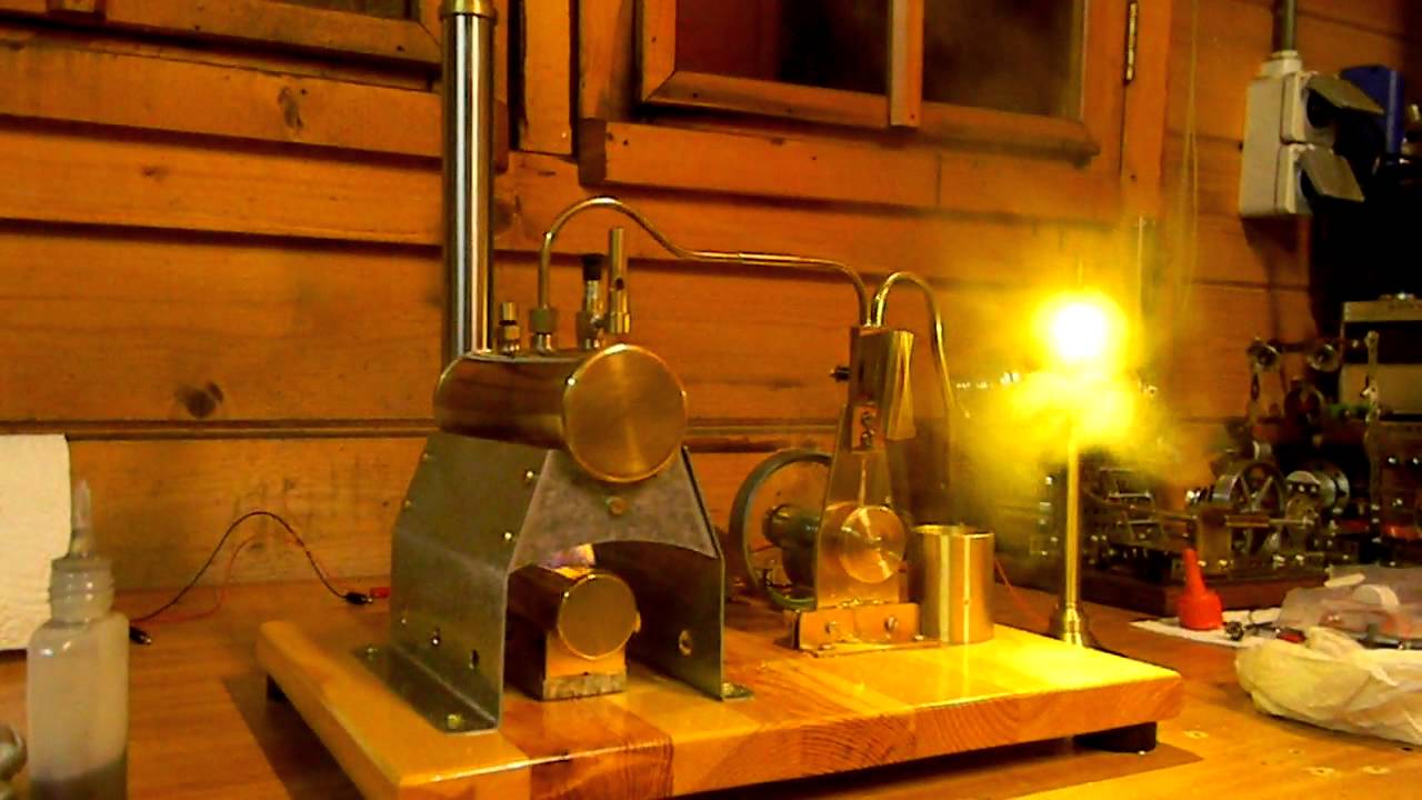 HOMEMADE STEAMENGINE &LAMP 1. - YouTube