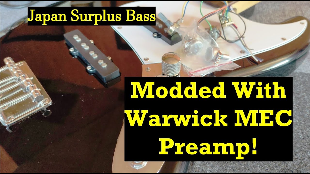 Japanese JB Installed with Warwick MEC Preamp - YouTube