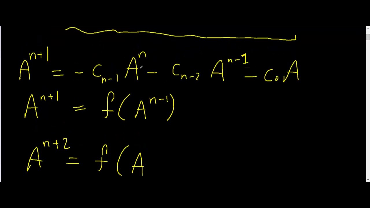 LA-45- Matrix exponential as a finite series - YouTube