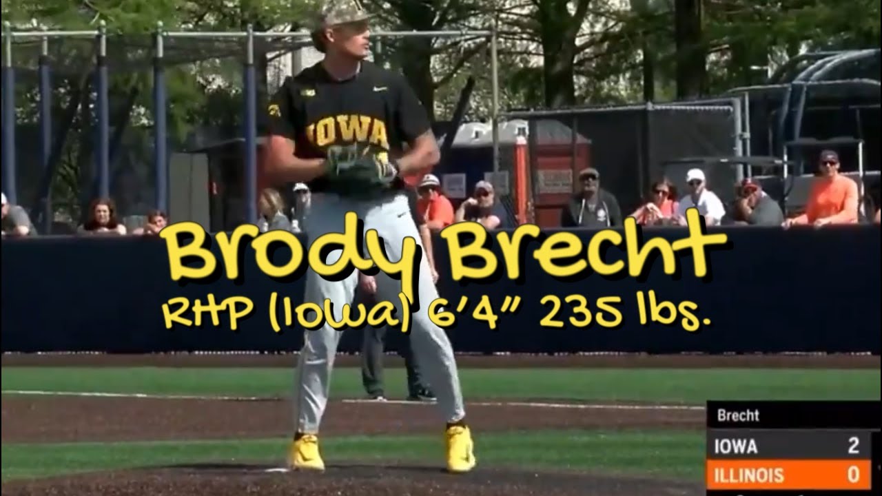 BRODY BRECHT - RHP (Iowa) 2024 MLB DRAFT Prospect Video - YouTube