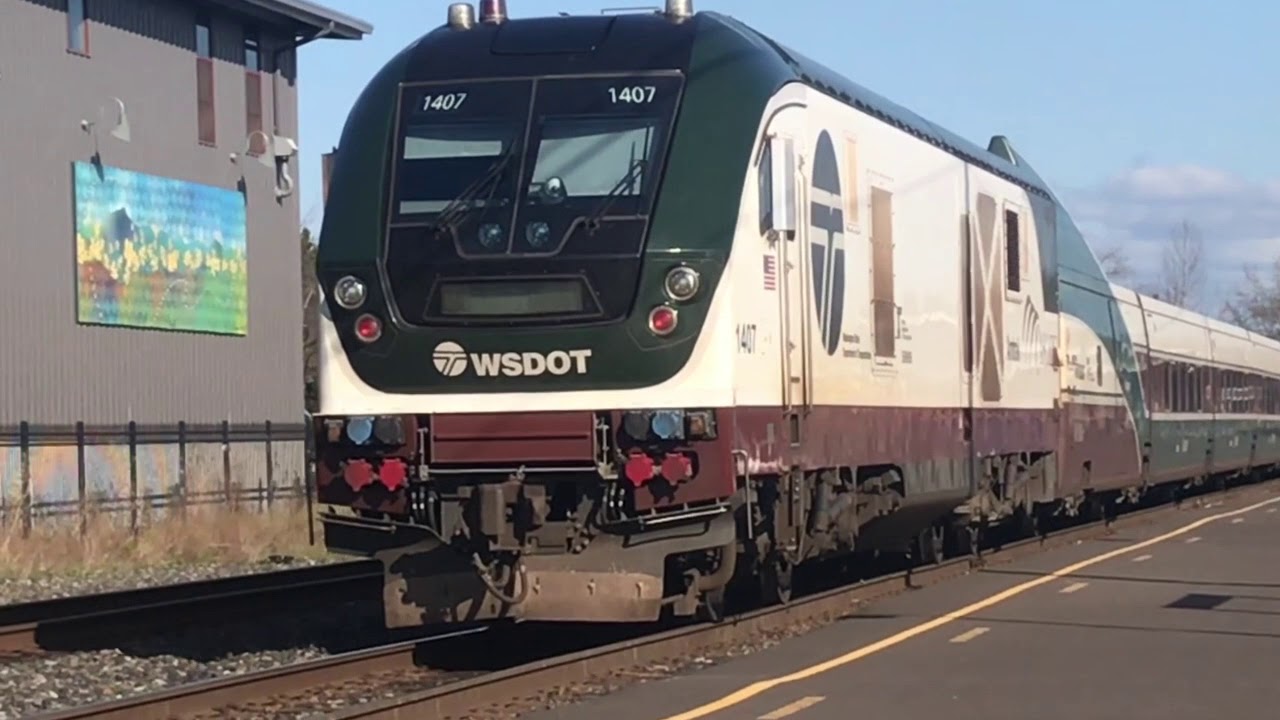 Amtrak Cascades #508 departs Eugene, OR on 3-18-2020 - YouTube
