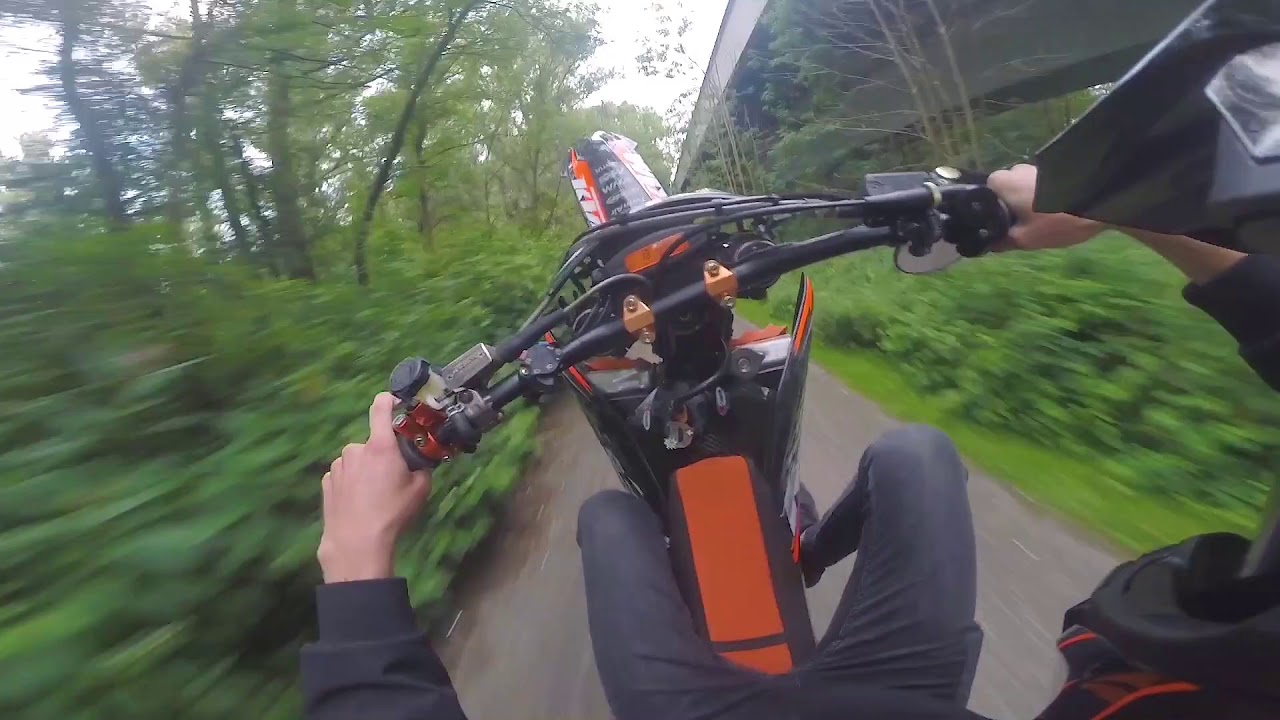 KTM EXC 125 Supermoto Stunts And Off-Road - YouTube