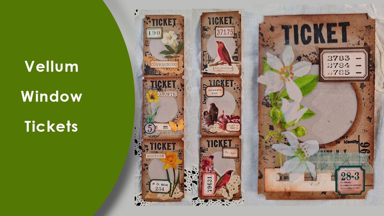Vellum Window Tickets | TUTORIAL | Recycled Packaging - YouTube