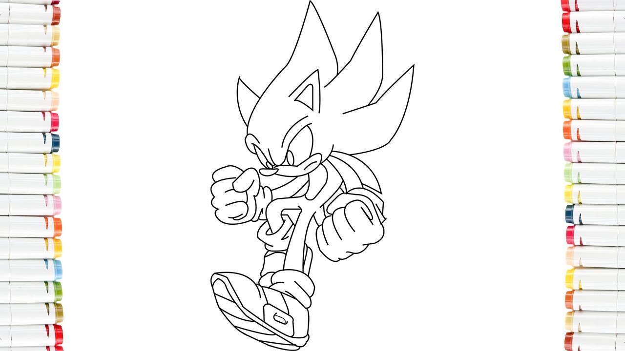 🦔🟡 Super Sonic GOLD - How to COLORING Sonic the hedgehog - YouTube