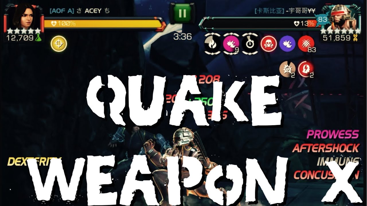 mcoc quake solos weapon x - YouTube