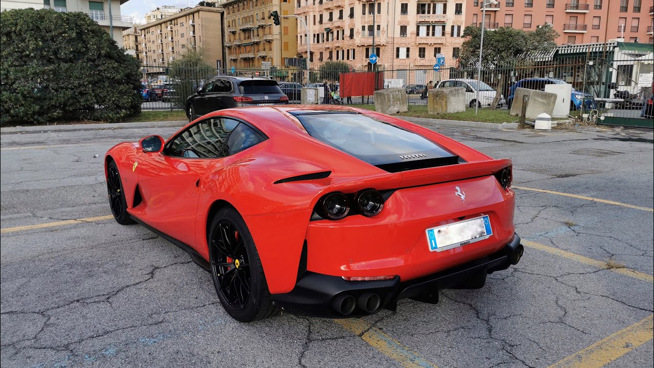Ferrari 812 Superfast Cold Start and Warm Up + Revving up *Amazing ...
