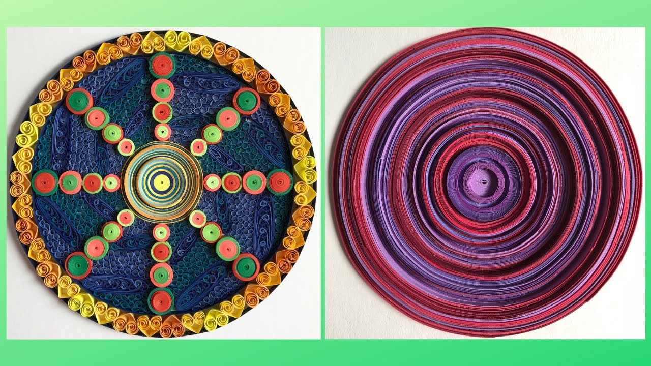 Paper Quilling Art Circle - Handmade Quilling Circle Design - Abstract ...
