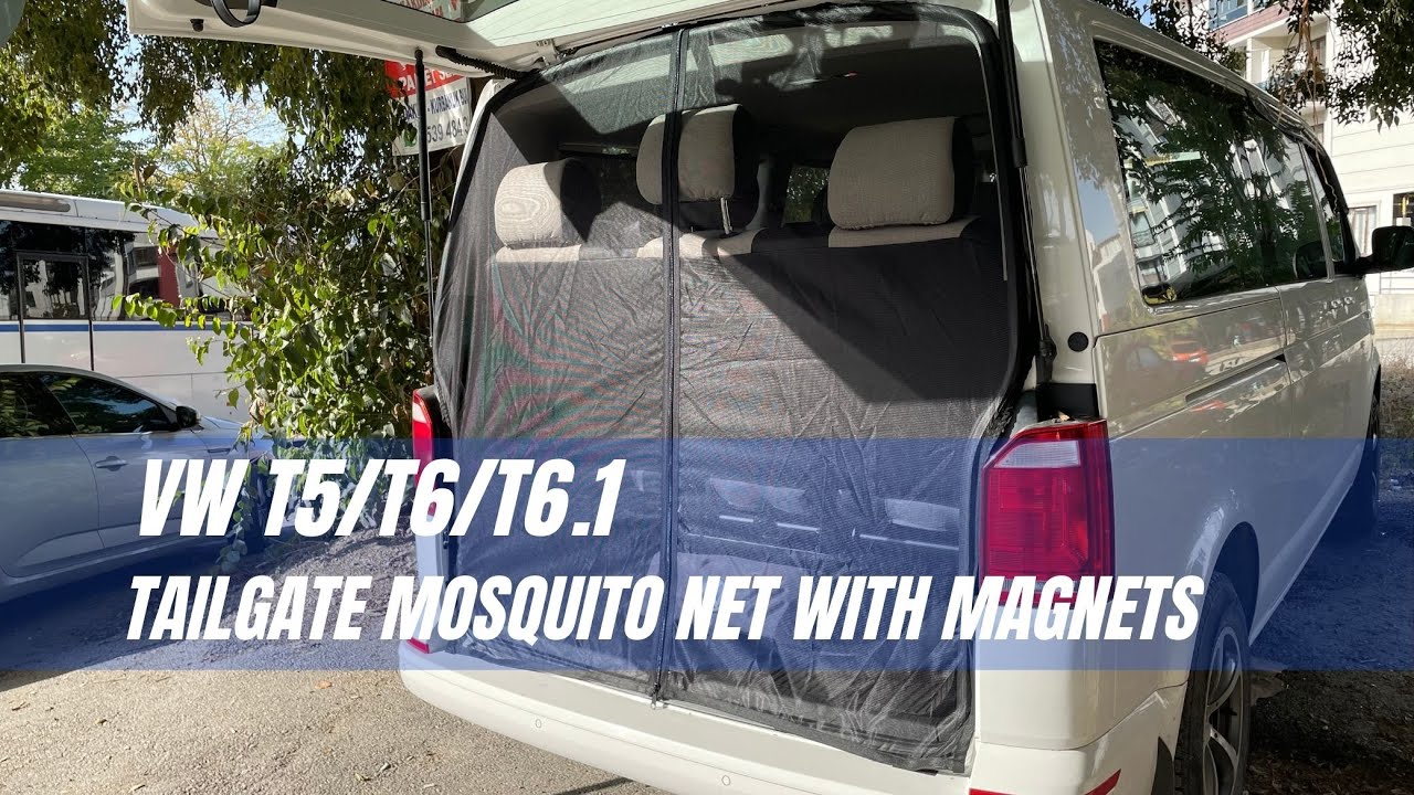 T5/T6/T6.1 Tailgate Mosquito Net with Magnets - YouTube