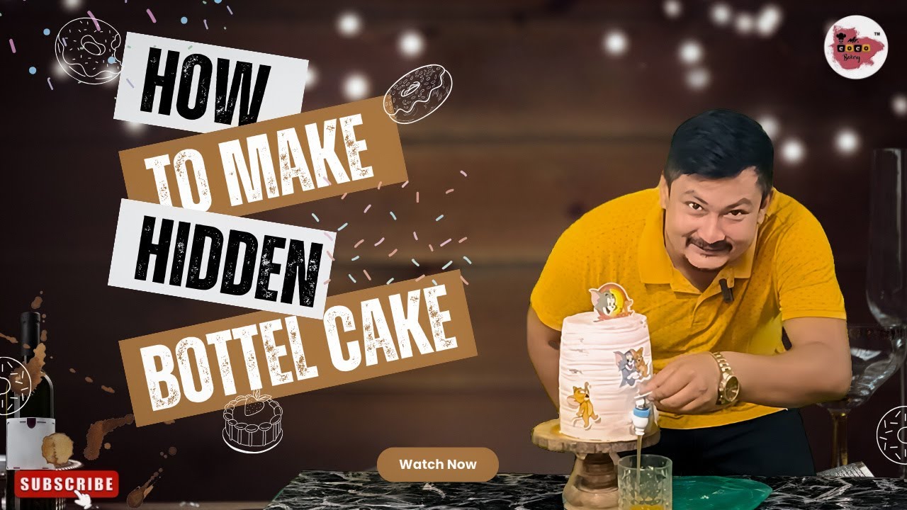 Cake with working Tap | hidden bottle cake - YouTube