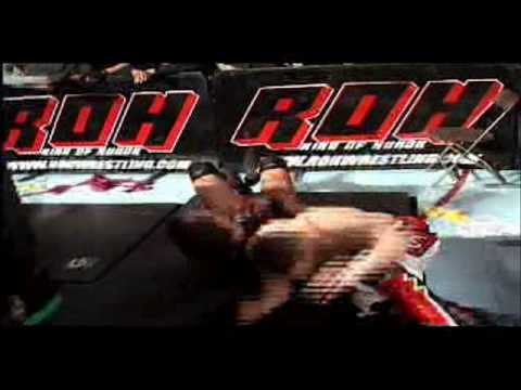 Jack Evans Guardrail Moonsault to Roderick Strong - YouTube