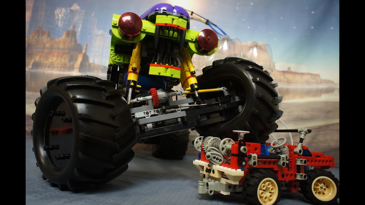 Tech Bricks Lego Technic Monster Truck LPE Lego Pneumatic Engine - YouTube