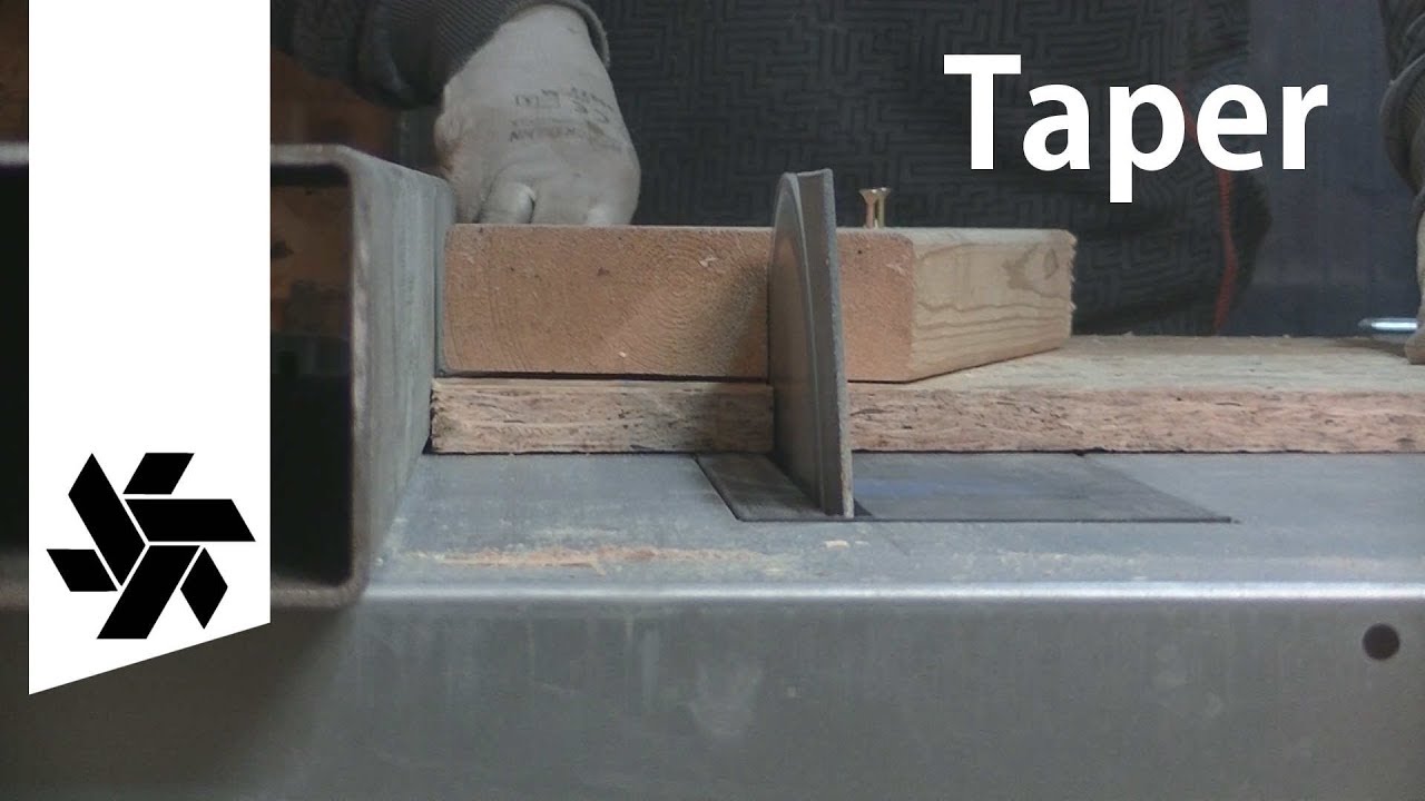 How to cut a Taper // Tablesaw Tip - YouTube