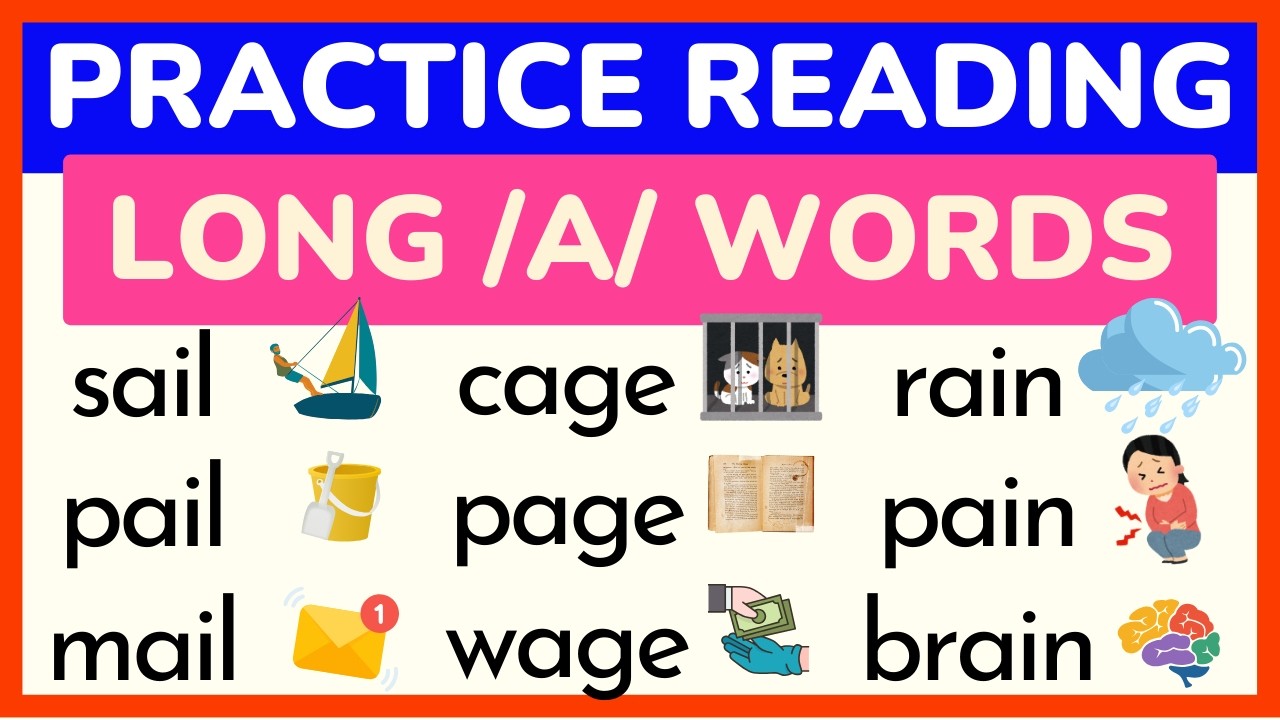 LEARN TO READ LONG /Aa/ WORDS -- Practice Reading At Home -- Phonics ...