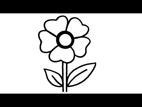 🌻🌺🌹how to draw beautiful flower drawing easy flower colour painting ...