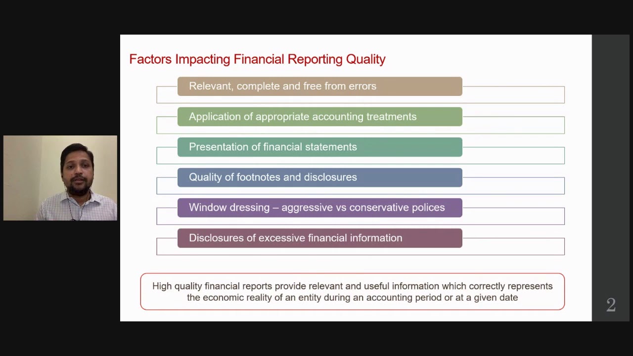 Financial Reporting Quality Vs Earnings Quality - YouTube
