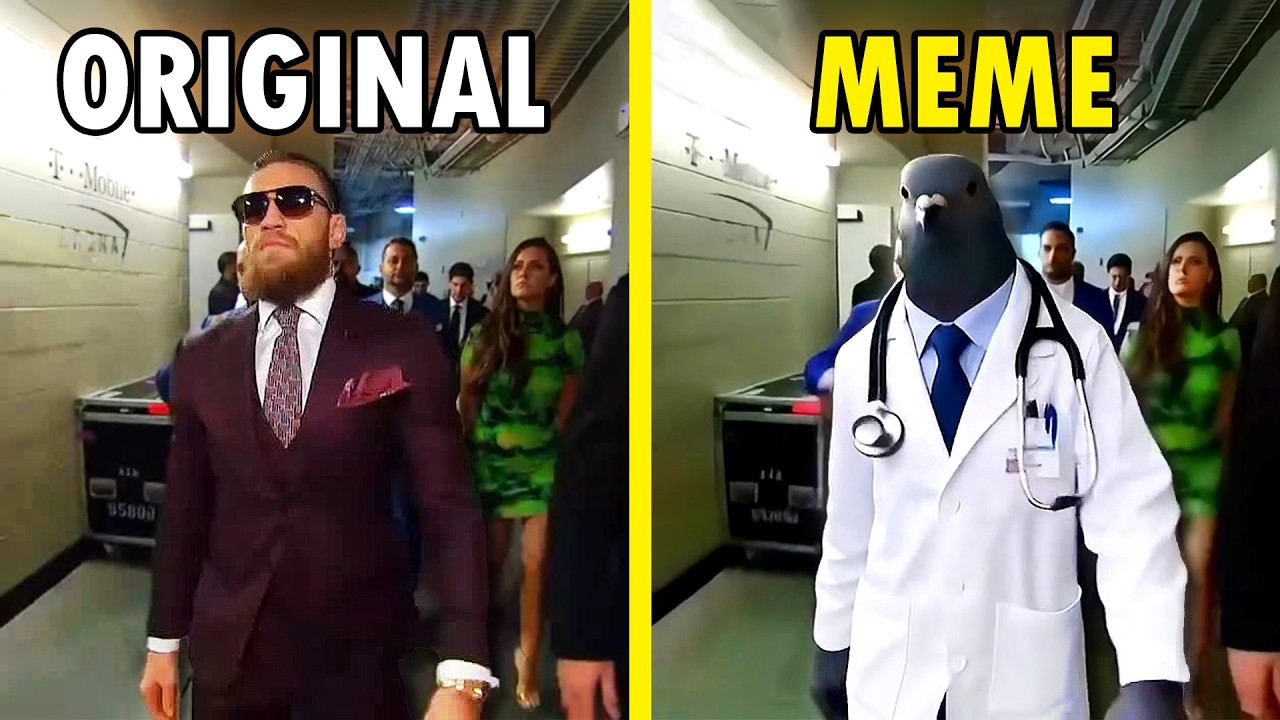 Pigeon Doctor Walking Original VS Meme / Doctor Pigeon Meme Original ...