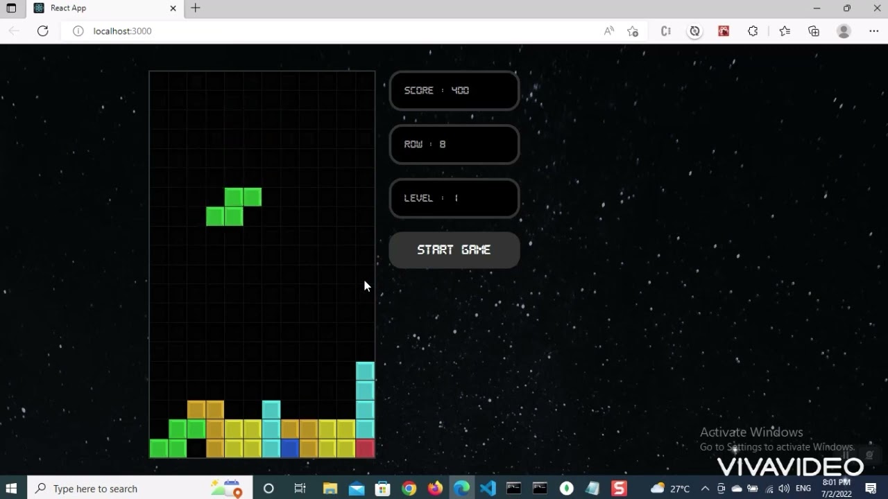 React Tetris Game Youtube