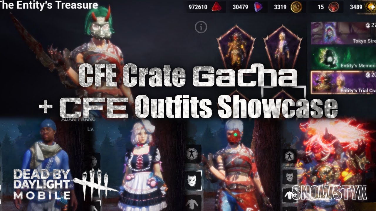 CFE Crate Gacha + CFE Collection Outfits Showcase | Dead by Daylight Mobile - YouTube