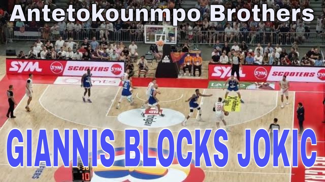 Giannis blocks Jokic - YouTube
