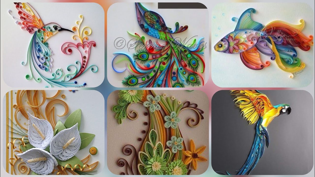 beautiful paper quilling art and ideas - YouTube
