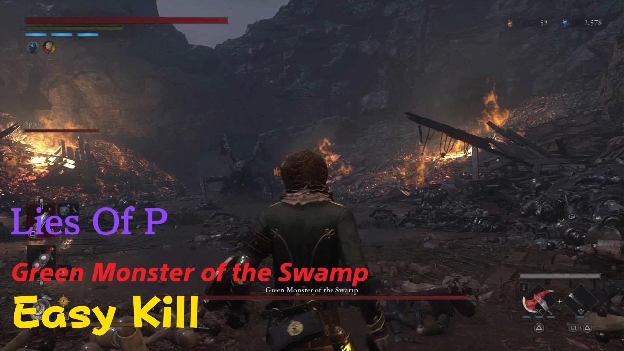 Green Monster of the Swamp Boss Battle - Lies of P - YouTube