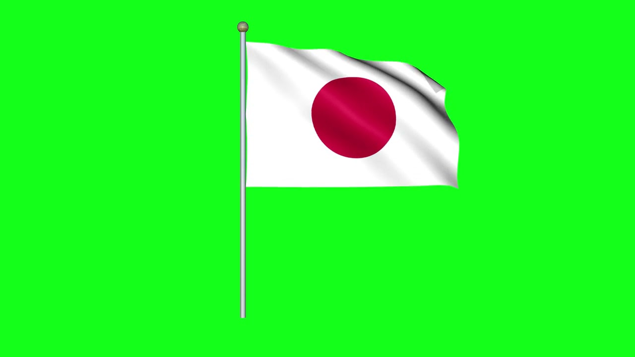 Japan Flag - Free HD Green Screen Footage - YouTube