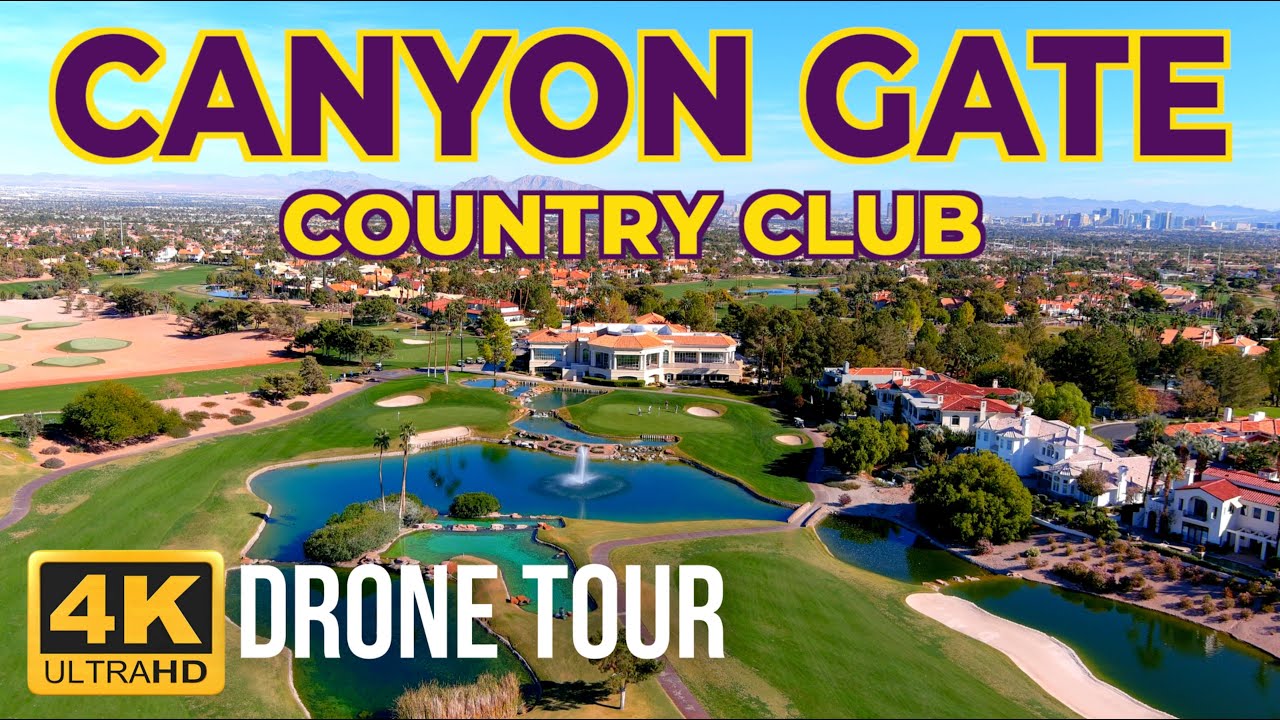 Canyon Gate Country Club 4K Drone Las Vegas Neighborhood Tour - YouTube