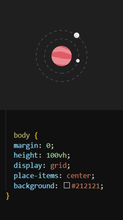 Css Magic Space Orbit Animation Tutorial Coding Htmlcss Html