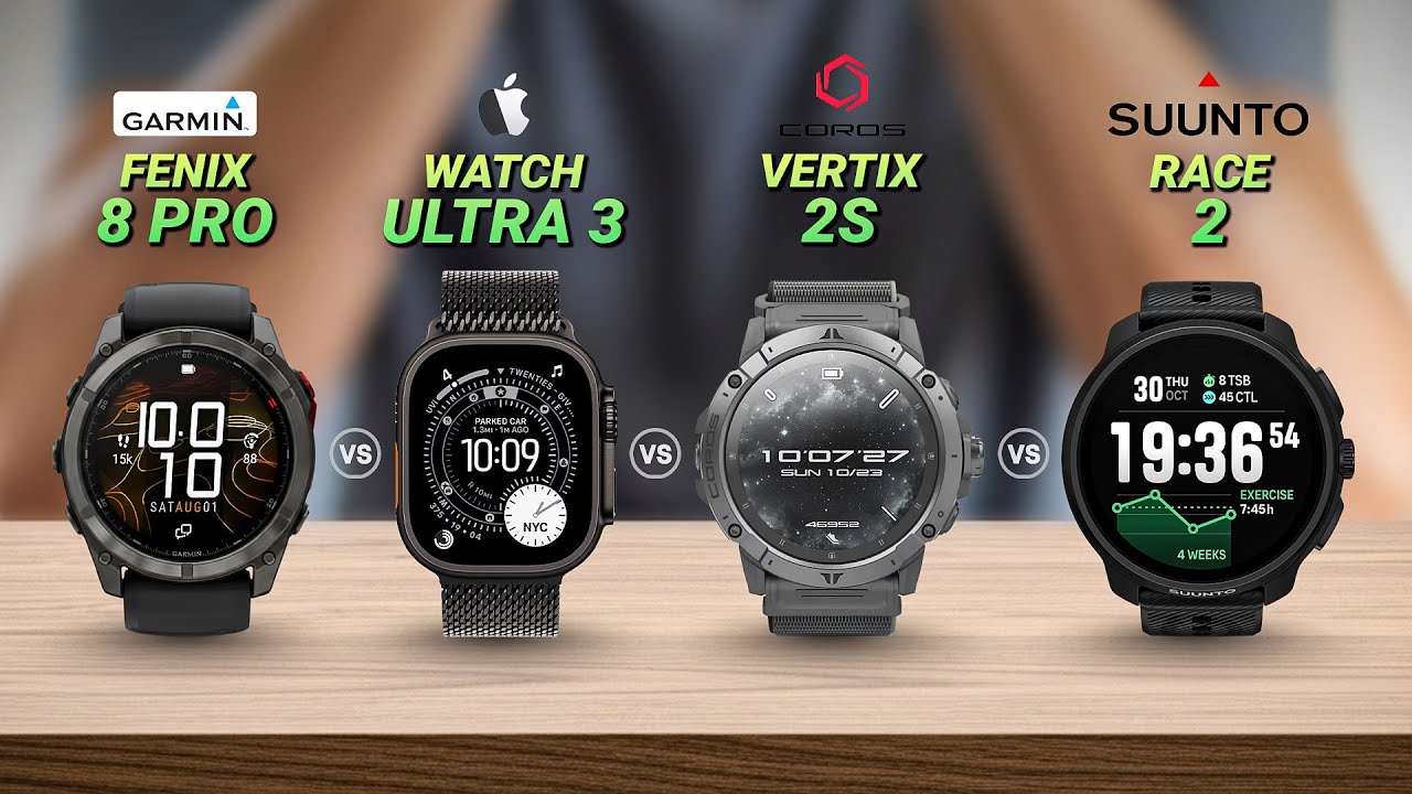 Garmin Fenix 8 Pro vs Apple Watch Ultra 3 vs Coros Vertix 2S vs Suunto ...