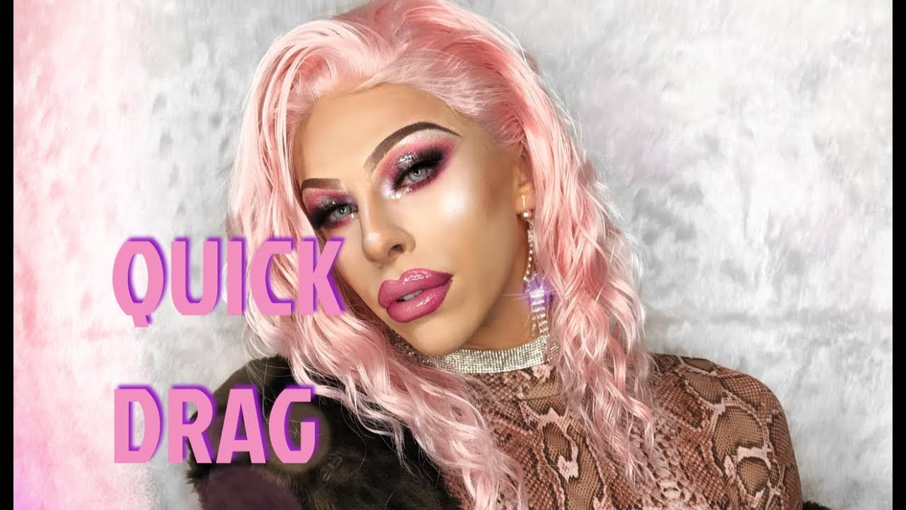 SPEEDY QUICK DRAG, BIG PINK LIPS QUICK EYES MAKEUP TUTORIAL | Paige ...