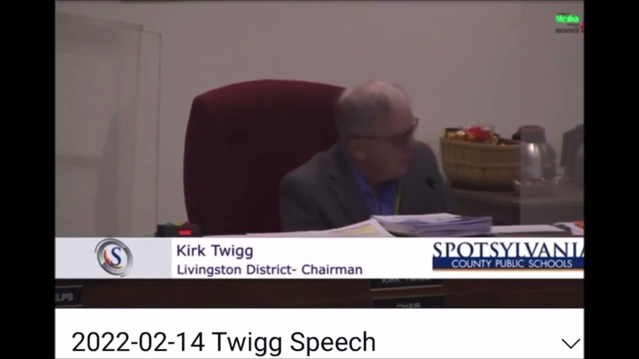 Kirk Twigg Caught Lying Spotsylvania School Board - YouTube
