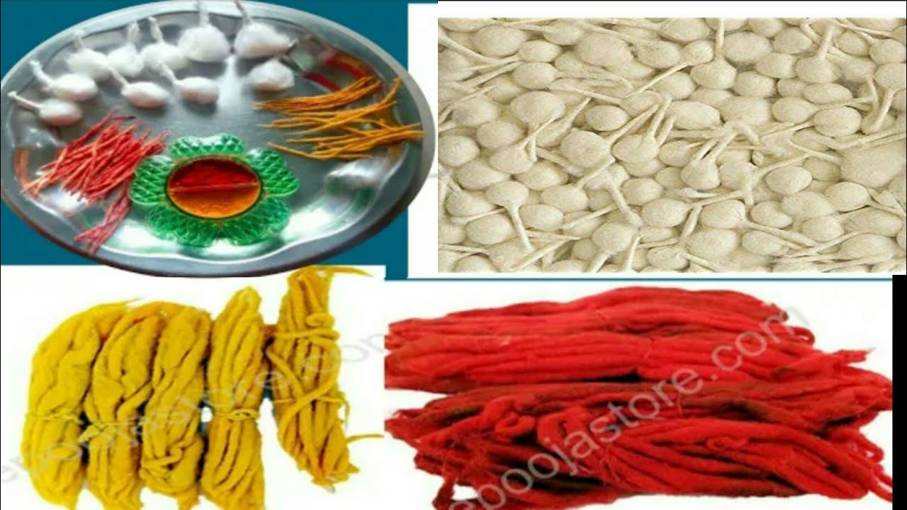 How to make cotton wicks//How to make pasupu,kumkuma vattulu/cotton ...