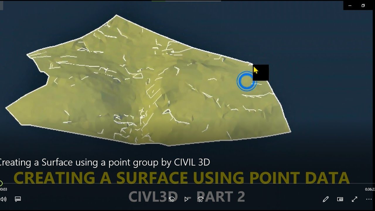 Creating a Surface using point data in CIVIL 3D workspace - YouTube