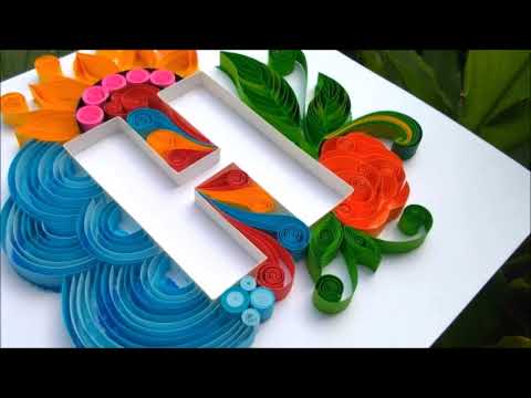 quilling letter H |collaboration with RRE vlogs - YouTube