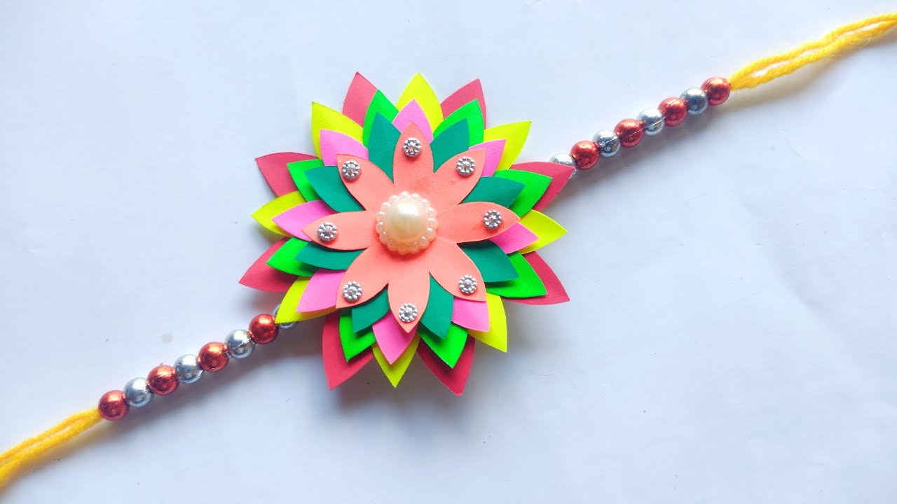 Easy and simple paper rakhi handmade | DIY paper crafts @SRSChitrakari ...