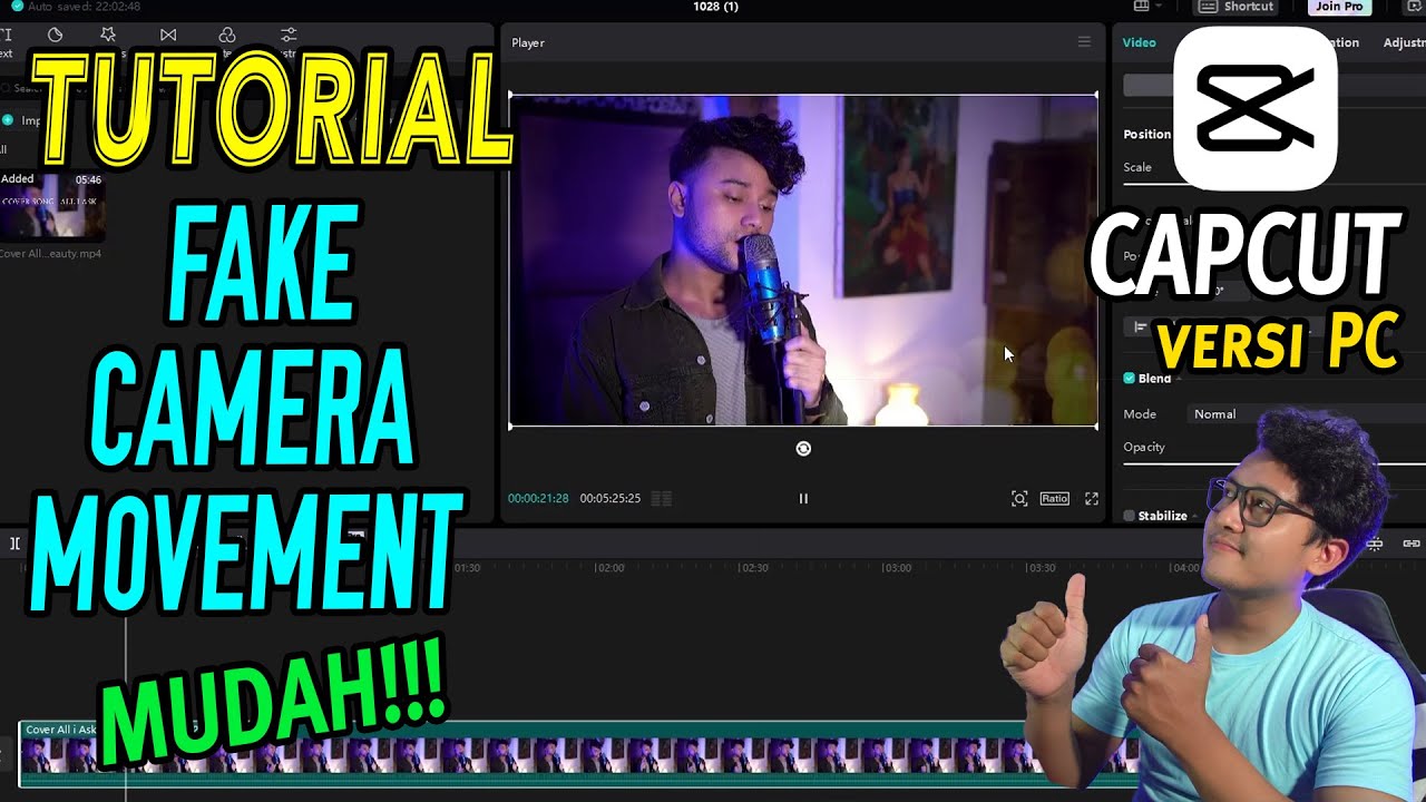Tutorial Fake Camera Movement | CAPCUT Tutorial - YouTube