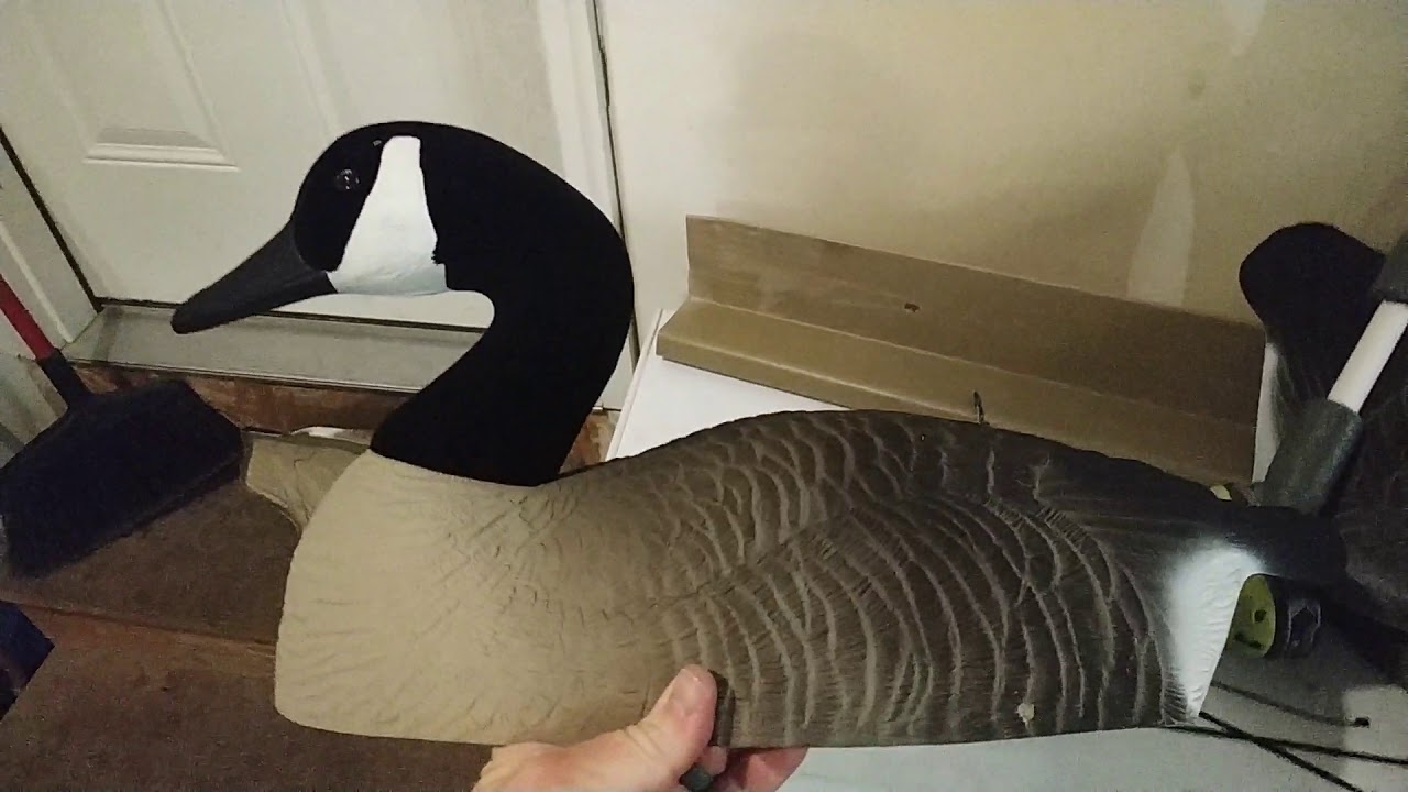 Converting field goose decoys to floaters - YouTube