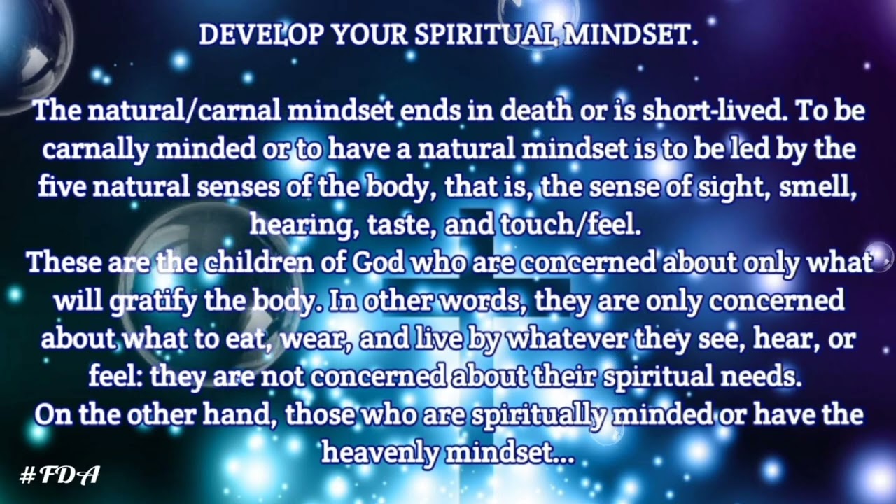 DEVELOP YOUR SPIRITUAL MINDSET. - YouTube
