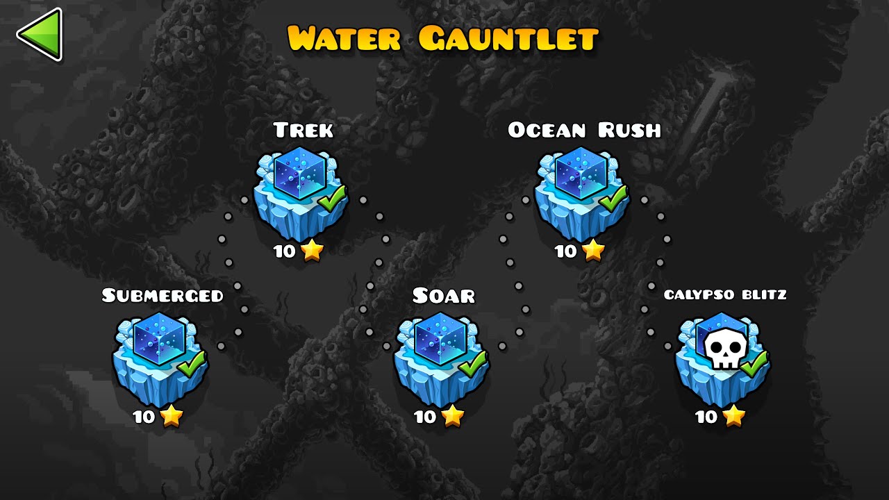 [Geometry Dash] Water Gauntlet (All Coins) - YouTube