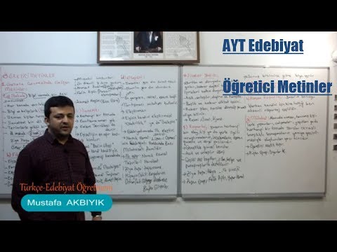 5) Mustafa AKBIYIK - Öğretici Metinler  - YKS / AYT Edebiyat Dersleri YKS 2019