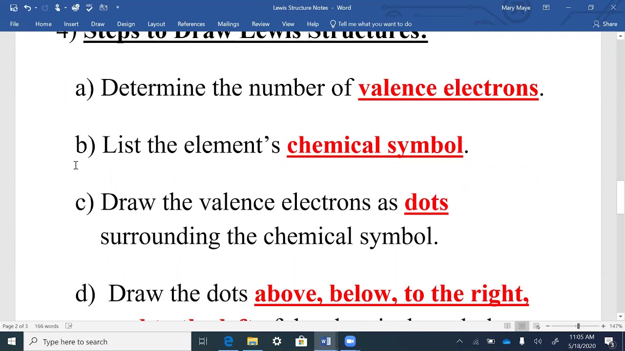 Lewis Structure Video Notes - YouTube