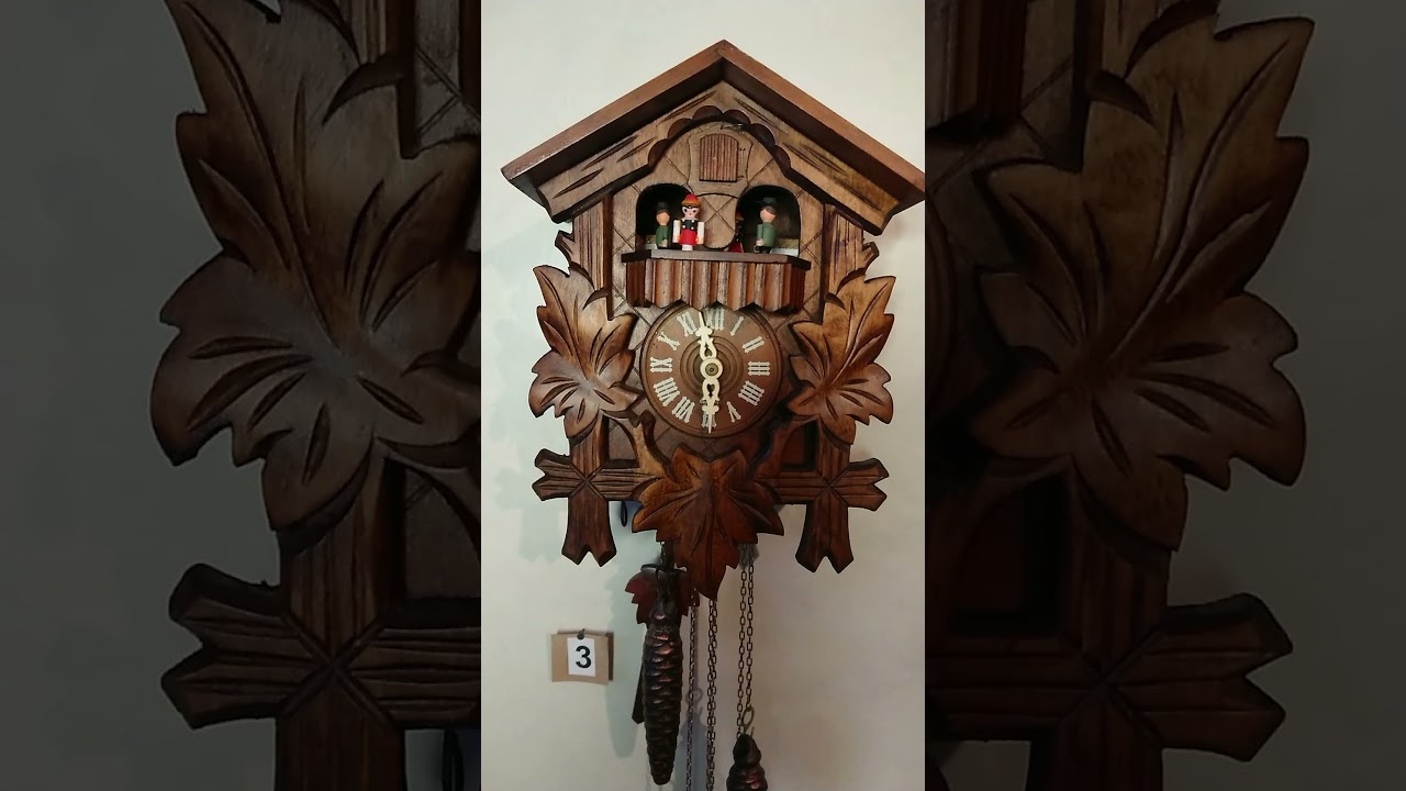 Cuckoo clock Musical box 3 Weight - YouTube