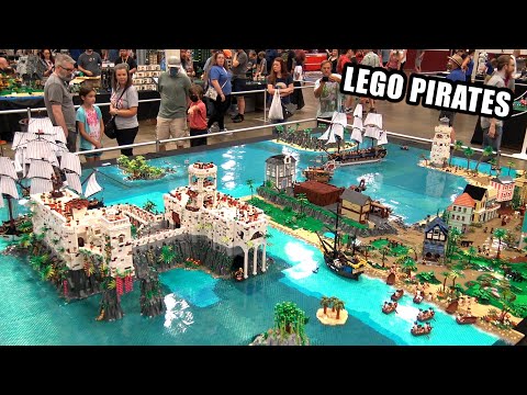 Massive LEGO Pirate Harbor Battle Built By 10 People!