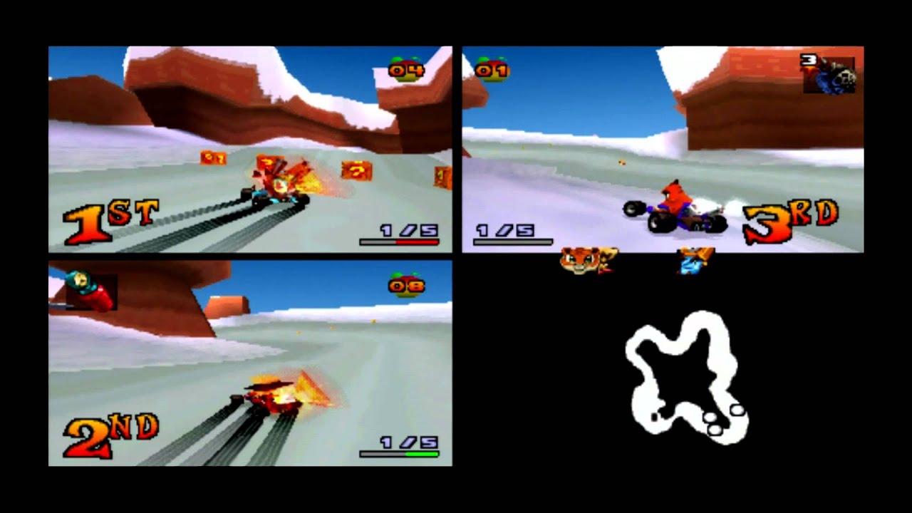 Crash Team Racing Multiplayer: Blizzard Bluff race - YouTube
