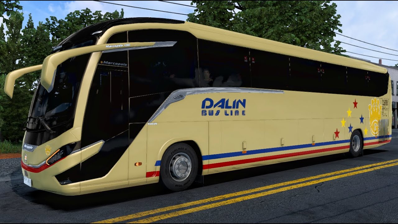 ETS 2 [1.47] DALIN BUS LINE bus mod (Marcopolo G8 1200 Volvo B380R ...