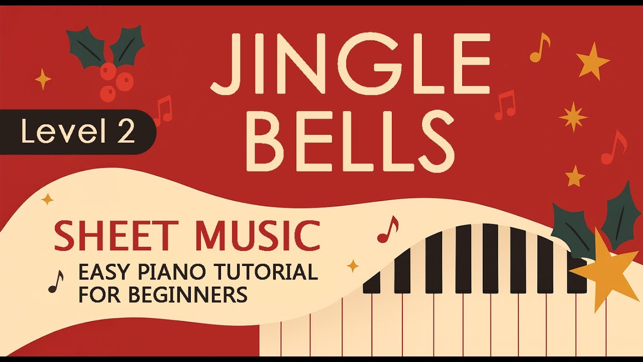 🎹 Jingle Bells 👇 Sheet Music | Easy Piano Tutorial for Beginners (Level 2) SLOW + PDF - YouTube