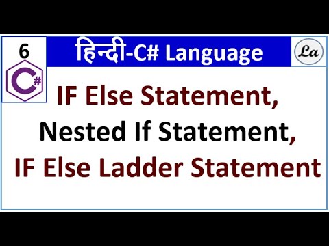 C# Control Flow Statements | if, if-else, else-if ladder, nested if else | Hindi - YouTube