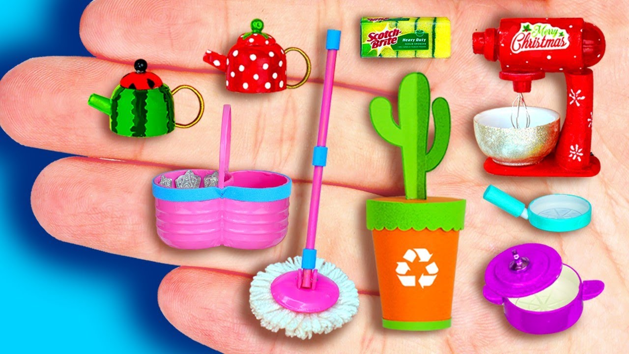 40 EASY DIY MINIATURE IDEAS FOR DOLLHOUSE BARBIE - YouTube