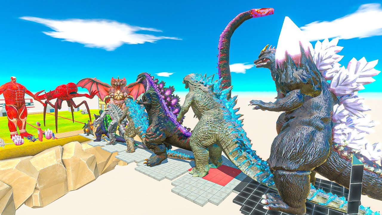 EVOLUTION of SPACE GODZILLA Size Comparison VS Team Titanus Rex x ...
